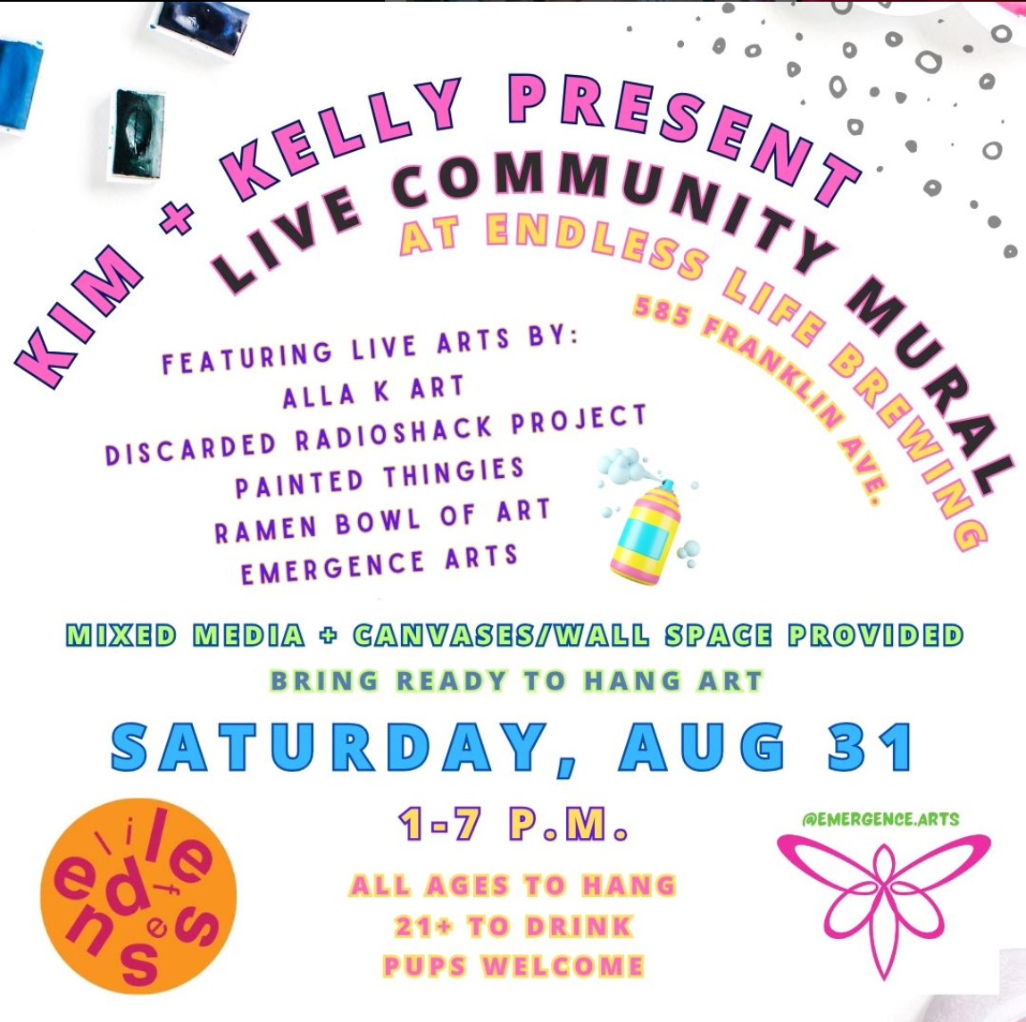 Kim + Kelly Present Live Community Mural at Endless Life Brewing | To ...