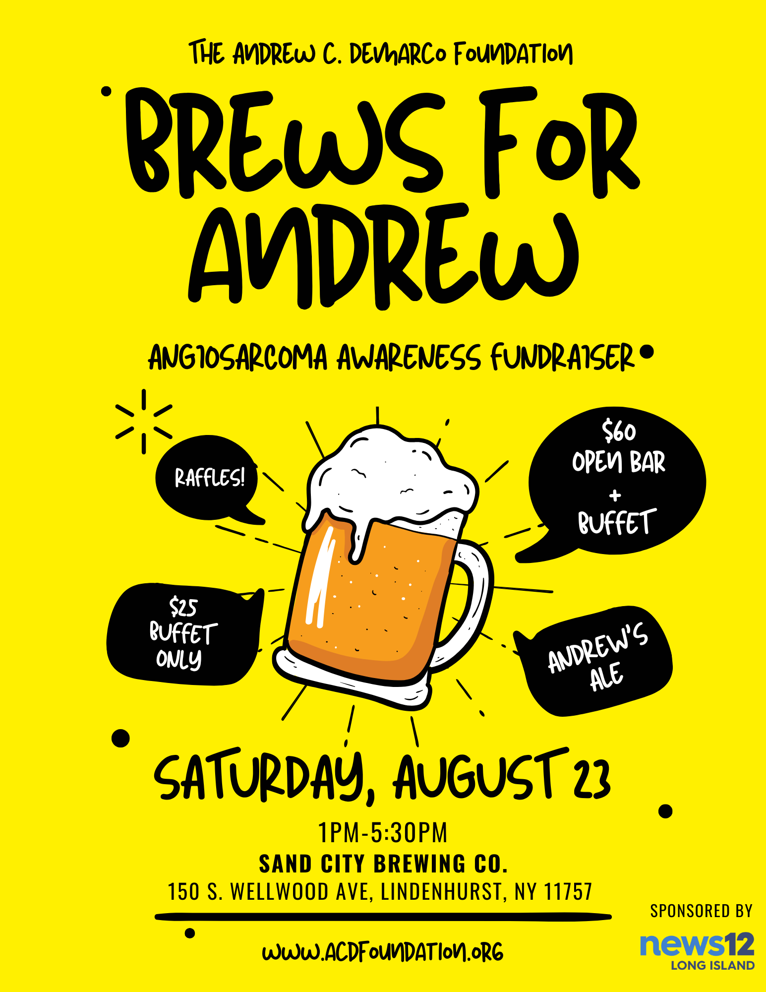 Brews for Andrew Angiosarcoma Fundraiser | To Do Queens